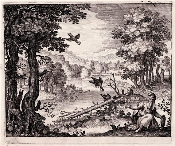 Matthäus Merian the Elder | Elijah feed by the Raven (1620 - 1622 ...