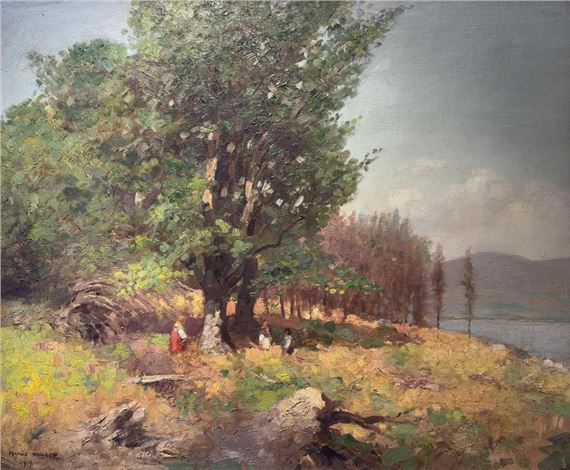Francis Wilson | Children Playing under a Tree (1919) | MutualArt