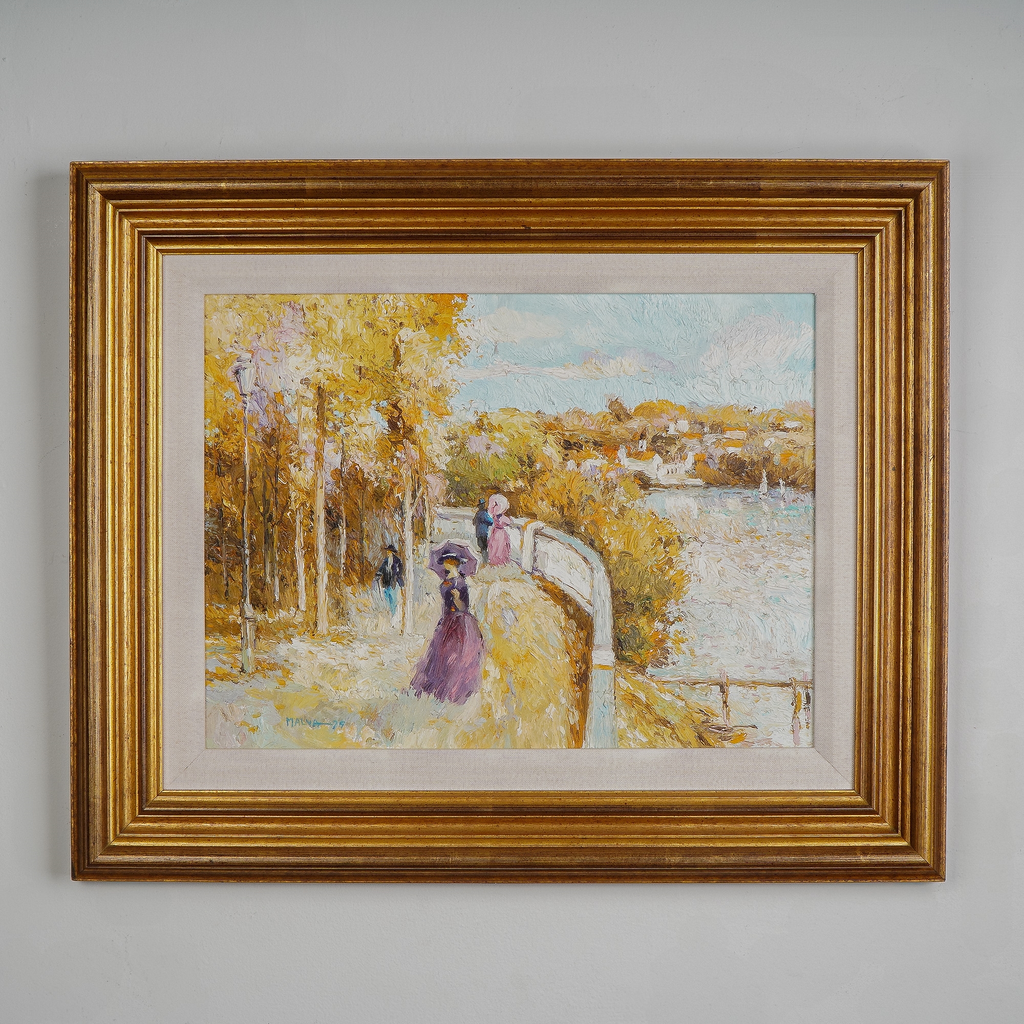 Omar Hamdi Malva | Original Impressionist Oil on Canvas, Signed (1979) | Compare similar ...