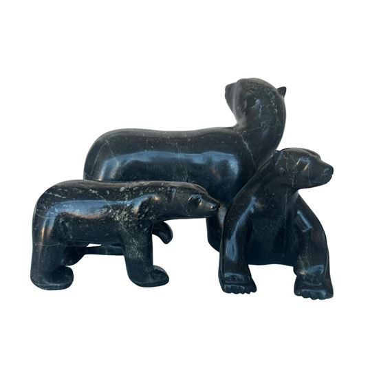 Peter Kooyoo | Mother Bear with Cubs (2024) | MutualArt
