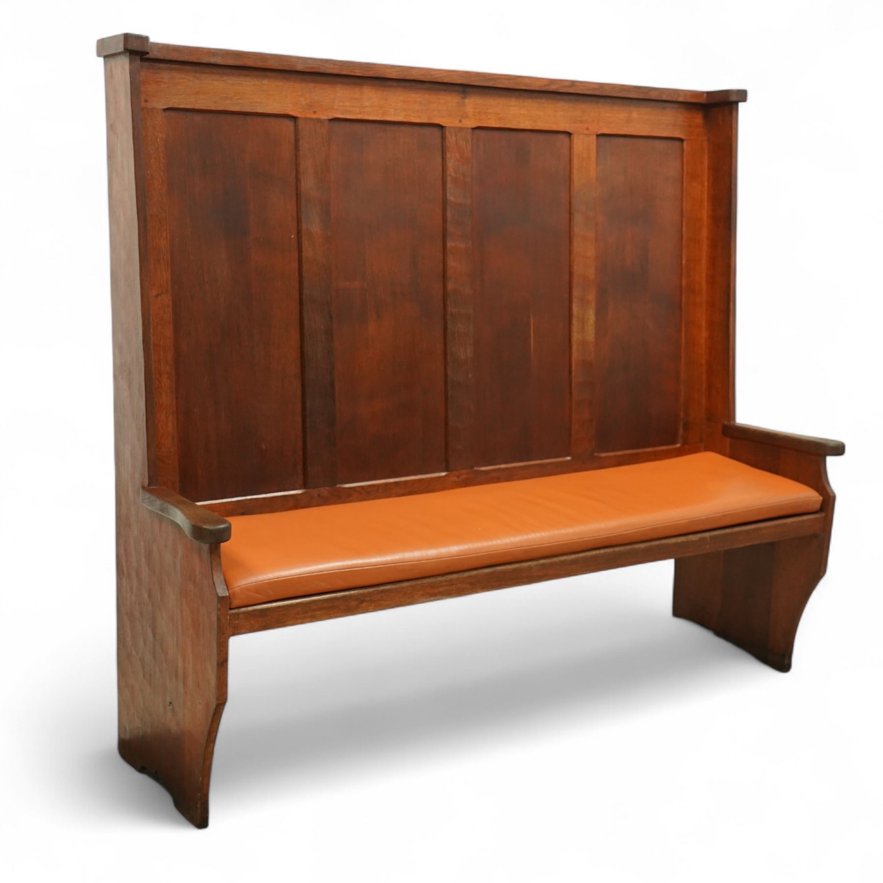 Sid Pollard | adzed oak settle | MutualArt