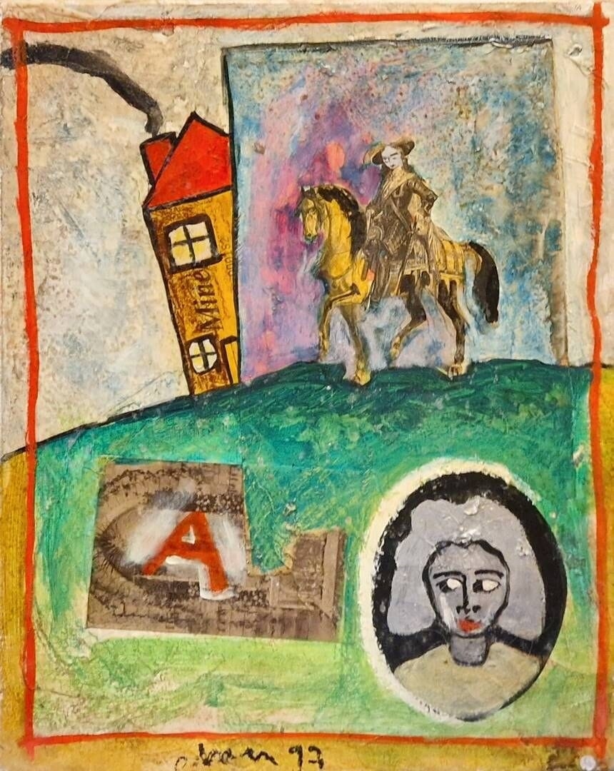 Didier Chenu | Sad portrait of a fallen knight (1997) | MutualArt