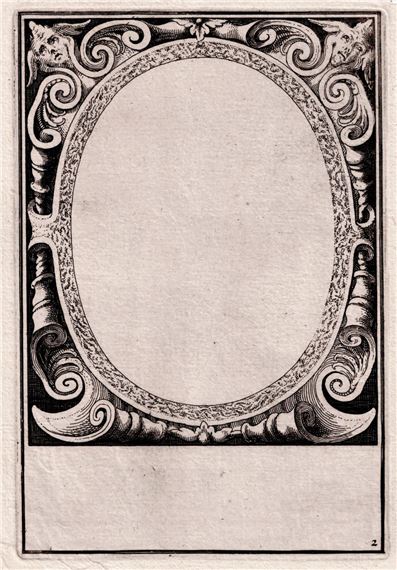 Greg Hessel | Oval cartouche with two masks (1610 - 1620) | MutualArt