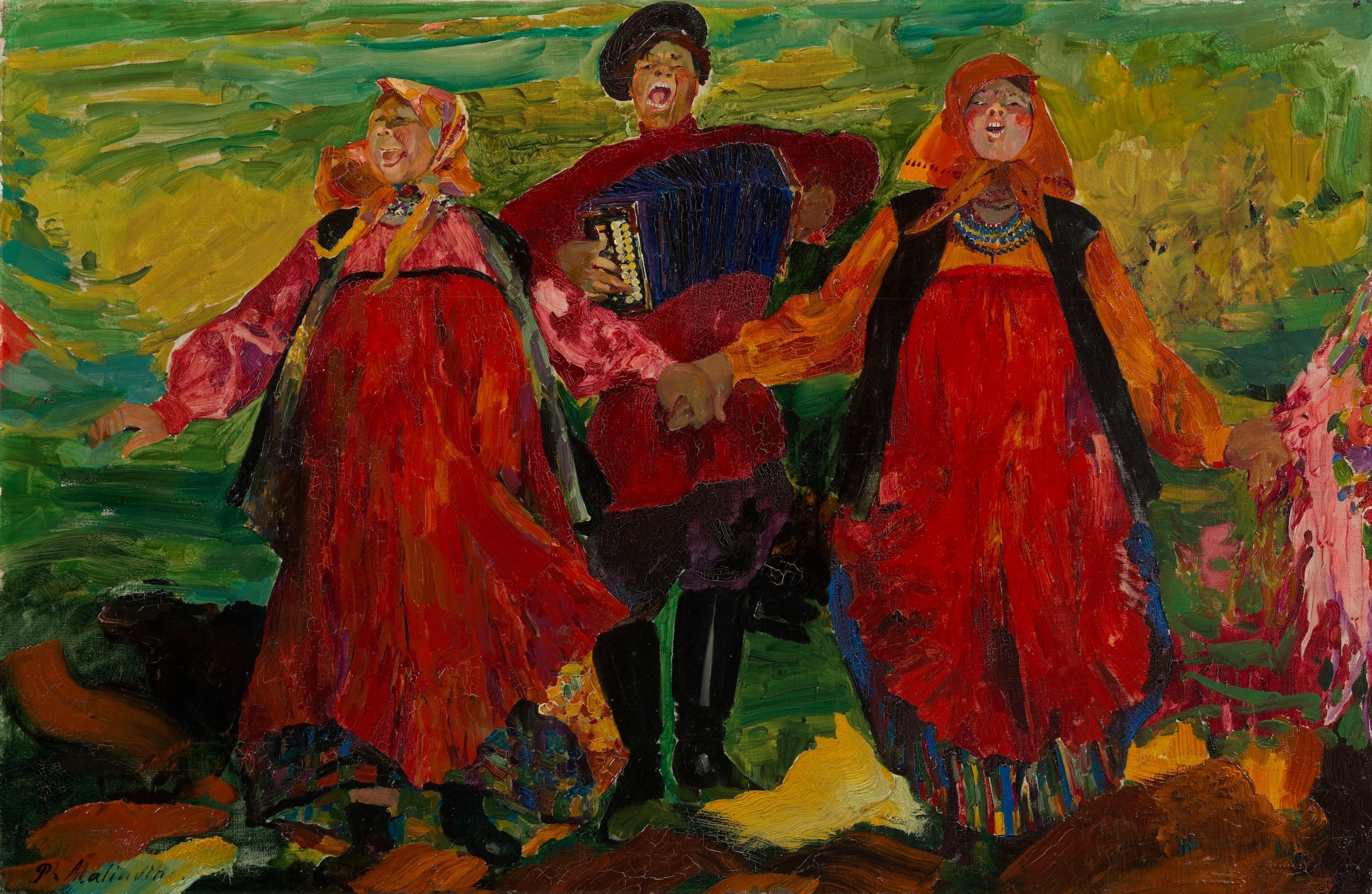 Philip Malyavin | Russian Peasants Singing | MutualArt