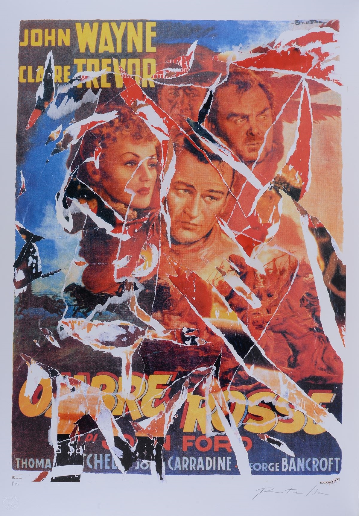 Mimmo Rotella | Ombre rosse | MutualArt