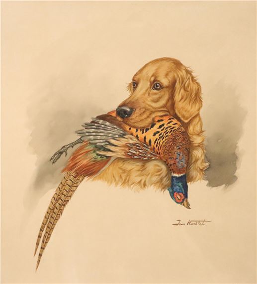 Jean Herblet | Chien de chasse et perdrix | MutualArt