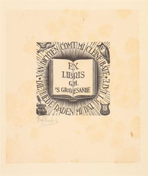 Maurits Cornelis Escher | Ex libris G.H. 's Gravesande (1937) | MutualArt