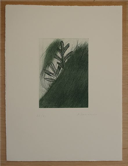 Arnulf Rainer | Oakleaf etching/paper (1987) | MutualArt