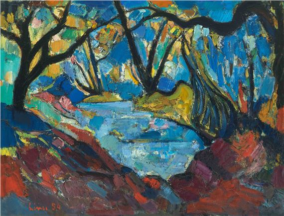 Carl Walter Liner | Plan d'eau sous les arbres (1954) | MutualArt