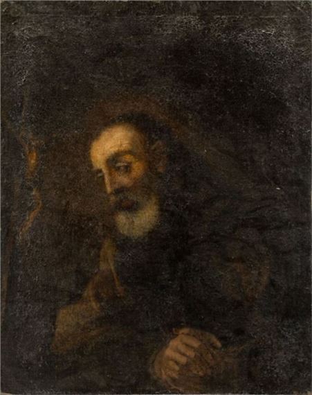 German School, 18th Century | Saint Praying Before a Crucifix (18th ...