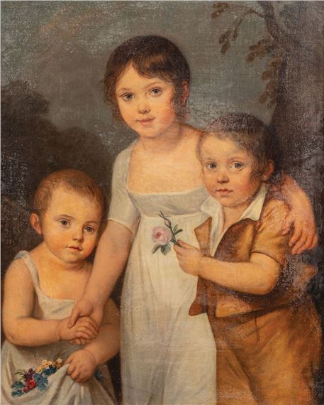 French School, 19th Century | Portrait of three children (Circa 1820 ...