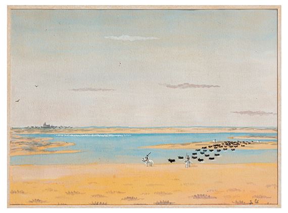 Jean Godebski | Herd of bulls in the Camargue | MutualArt