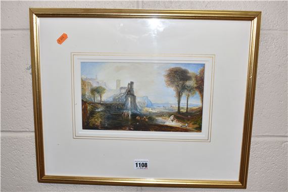 Joseph Mallord William Turner | CALIGULA'S PALACE AND BRIDGE (Late 19th ...