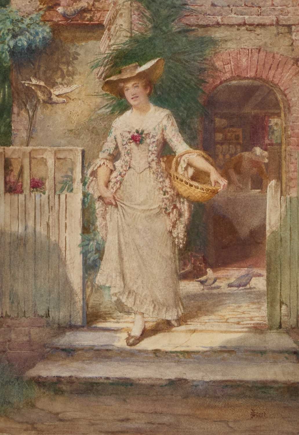John Scott | LADY WITH DOVES | MutualArt