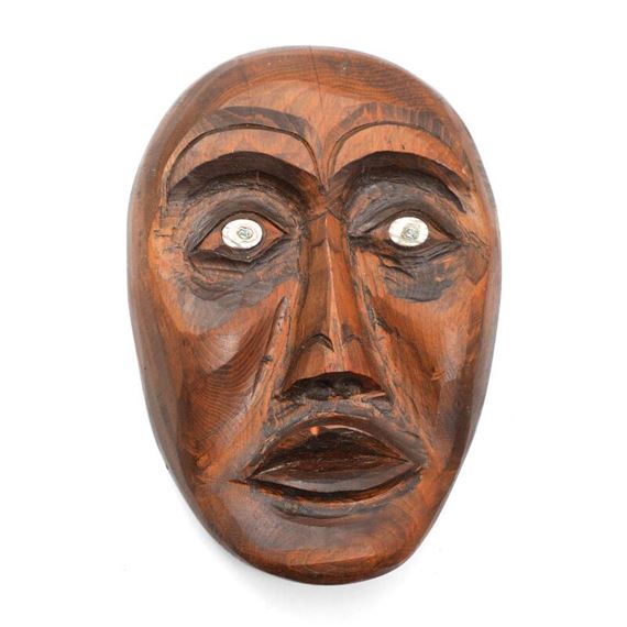 Lyle Wilson | Mask of carved and stained wood | MutualArt