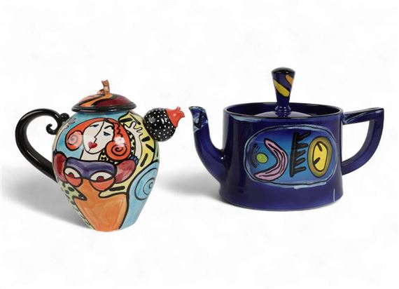 Anna Silver | Two studio ceramic teapots | MutualArt