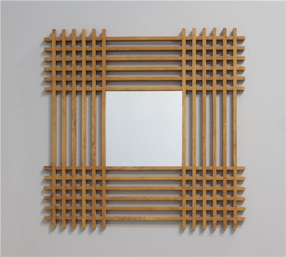 Ettore Sottsass | Oak wooden mirror (1960s) | MutualArt