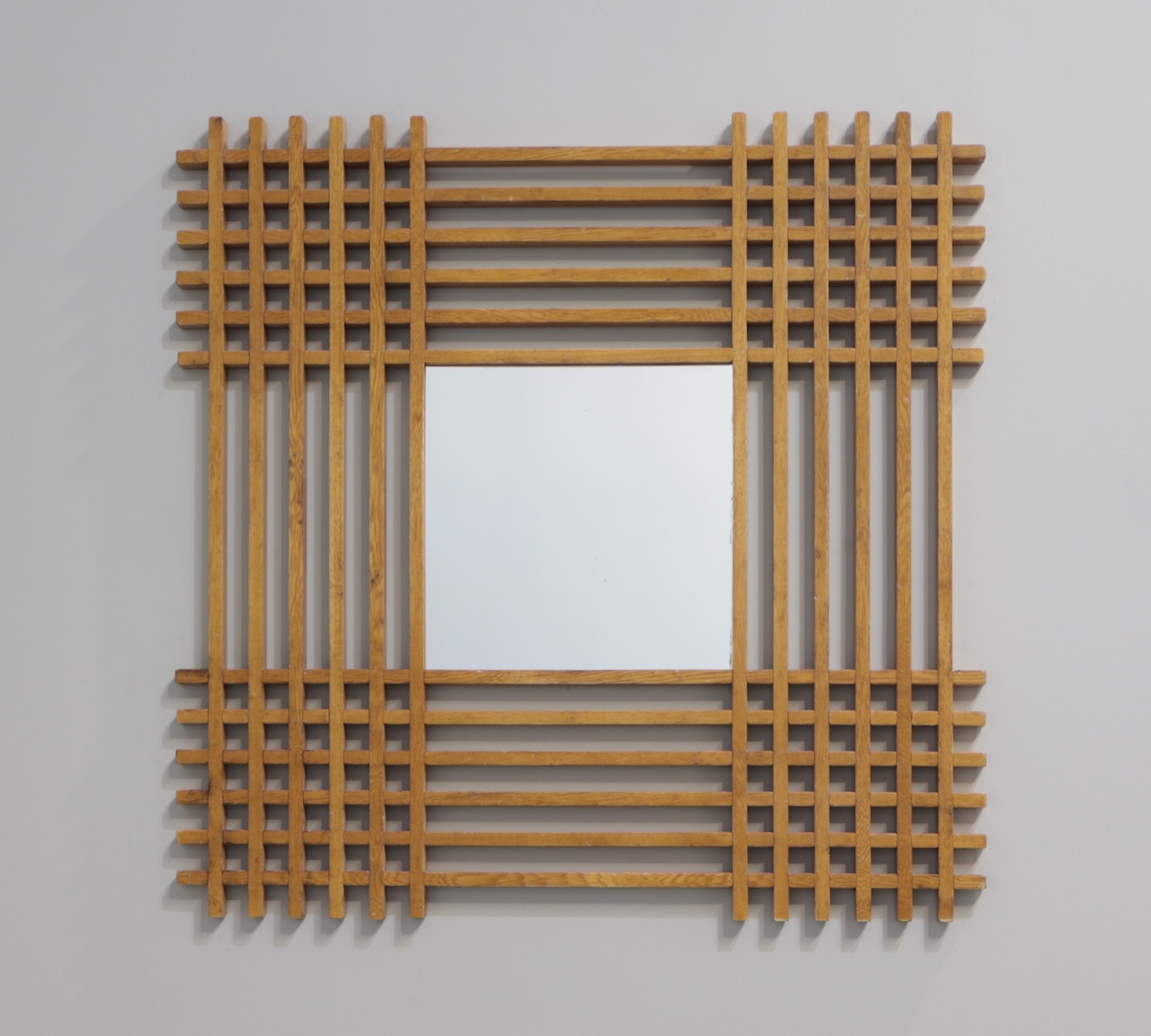 Ettore Sottsass | Oak wooden mirror (1960s) | MutualArt