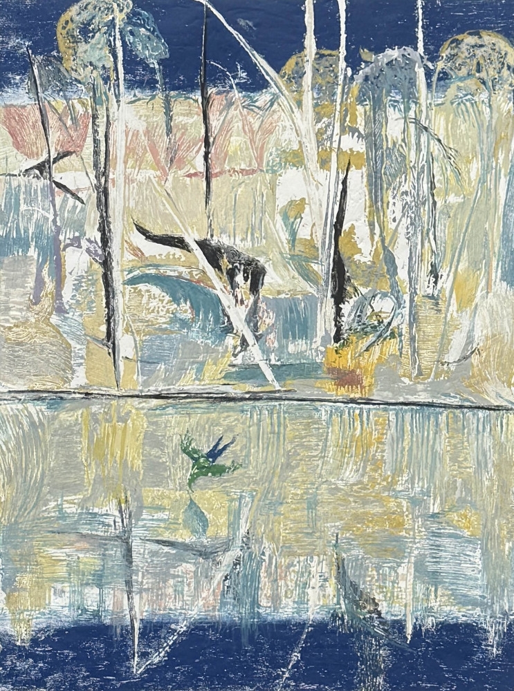 Arthur Merric Bloomfield‏ Boyd | Green Parrot Over Shoalhaven | MutualArt