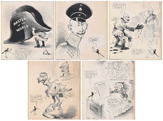 Frederick Otto Seibel | Five Political Cartoons | MutualArt