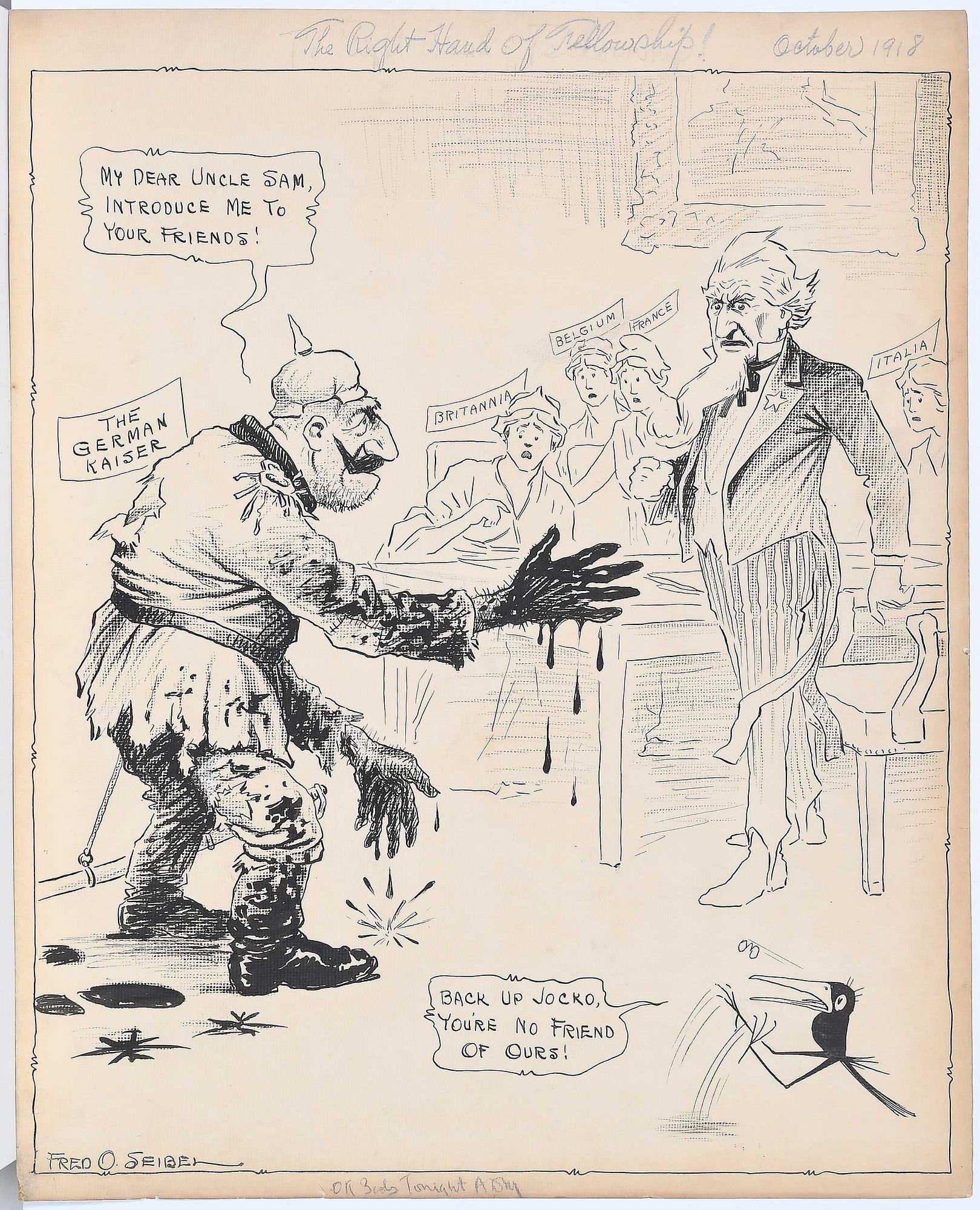 Frederick Otto Seibel | Five Political Cartoons | MutualArt