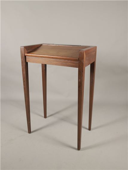 Philippe Hurel | ARCHITECT'S TABLE in teak with flap, sheath | MutualArt