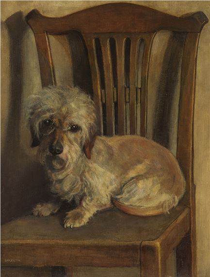 Samuel Fulton | Portrait de Dandie Dinmont sur une chaise | MutualArt