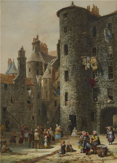 Louise Rayner | AN EDINBURGH CLOSE | MutualArt