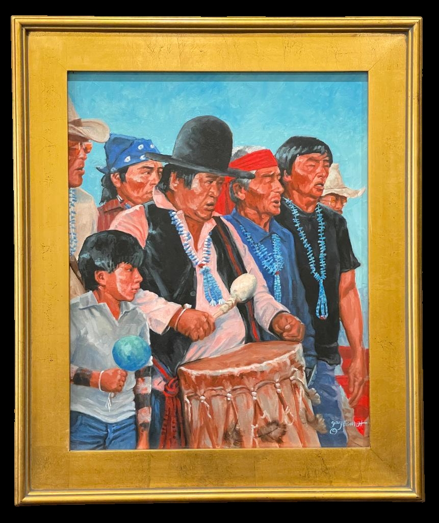 Gary Bennett | Native American drummers and singers wearing necklaces ...