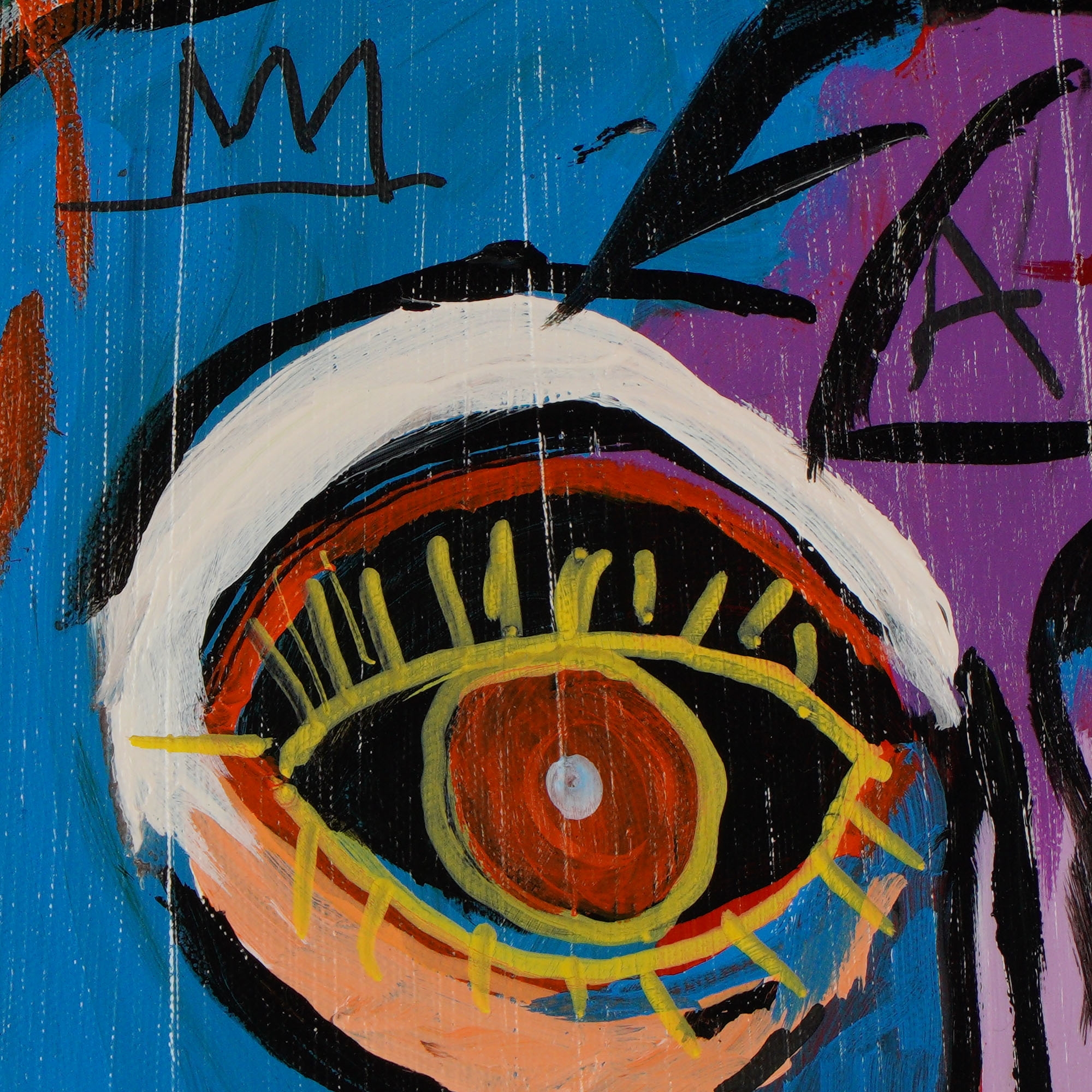 Jean-Michel Basquiat | Original Oil on Canvas, SAMO Portrait, Signed ...