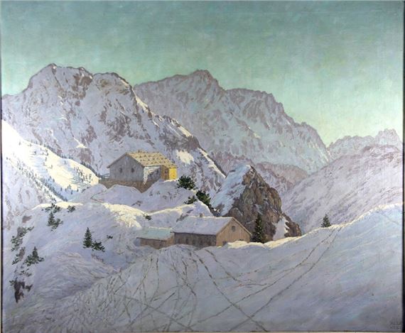 Alexander Weise | Pürschlinghäuser mit Zugspitze | MutualArt