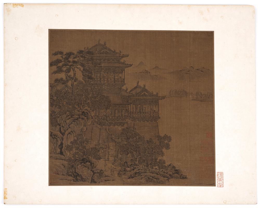Xia Yong | An album leaf depicting the Yueyang Tower after Xia Yong ...