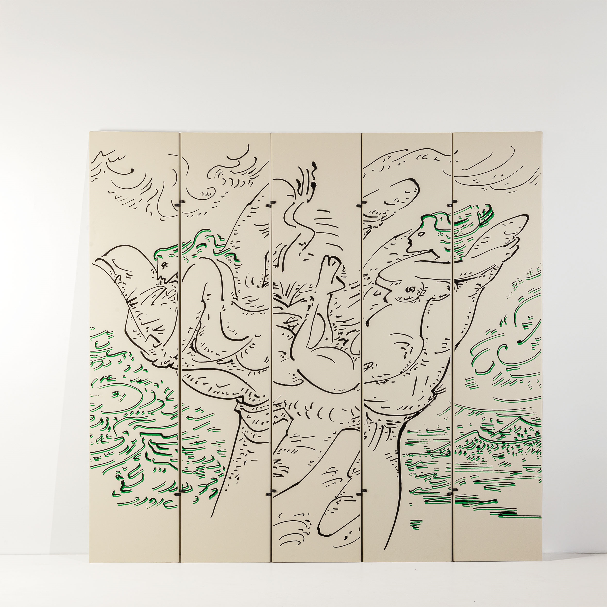 A. Masson | A FOLDING SCREEN BY A. MASSON | MutualArt