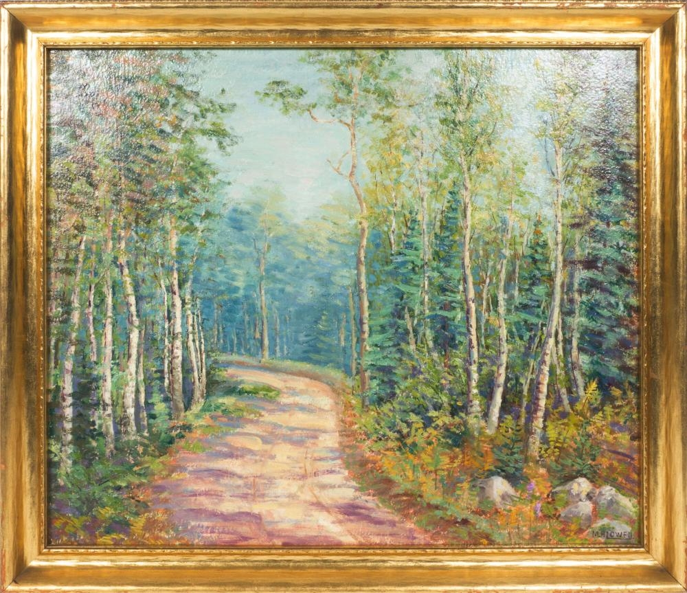 Milton H. Lowell | SUNLIT FOREST PATH | MutualArt
