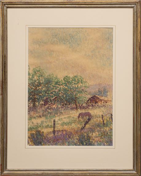 Raymond Teel | Pasture with Horse (20) | MutualArt