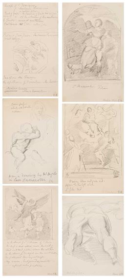 Richmond George | SIX DRAWINGS INCLUDING STUDIES OF WORKS BY TITIAN ...