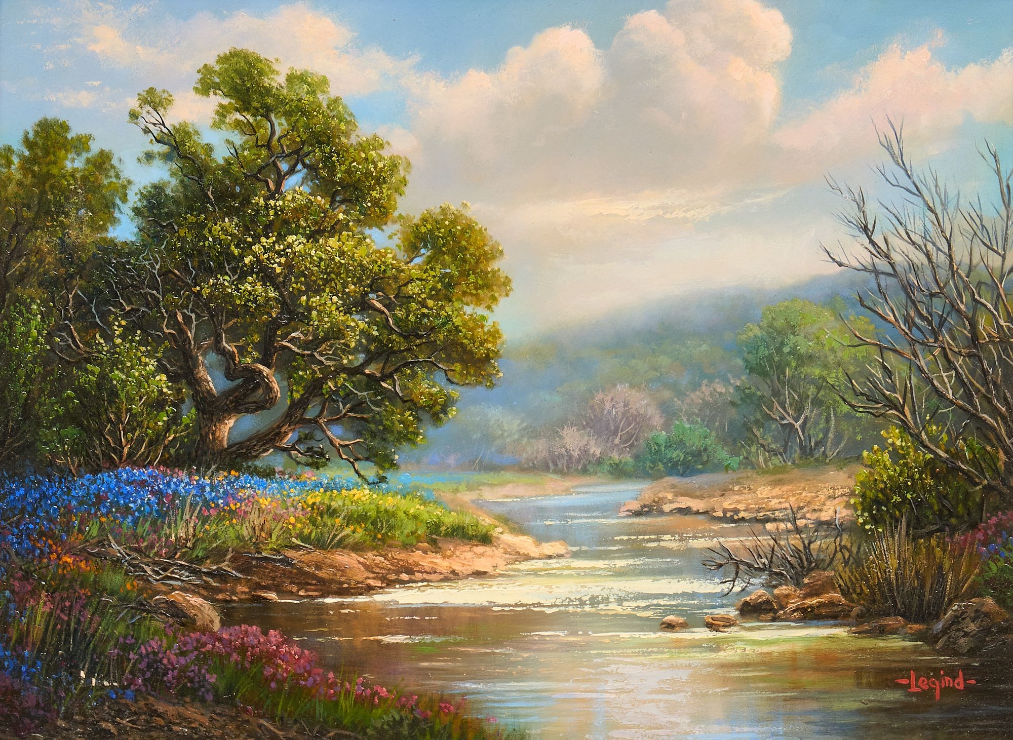 Thomas Legend Thomas Legind | Bluebonnets and Creek | MutualArt