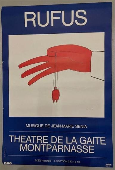 Jean-Michel Folon | Silkscreen poster produced for the Théâtre de la ...