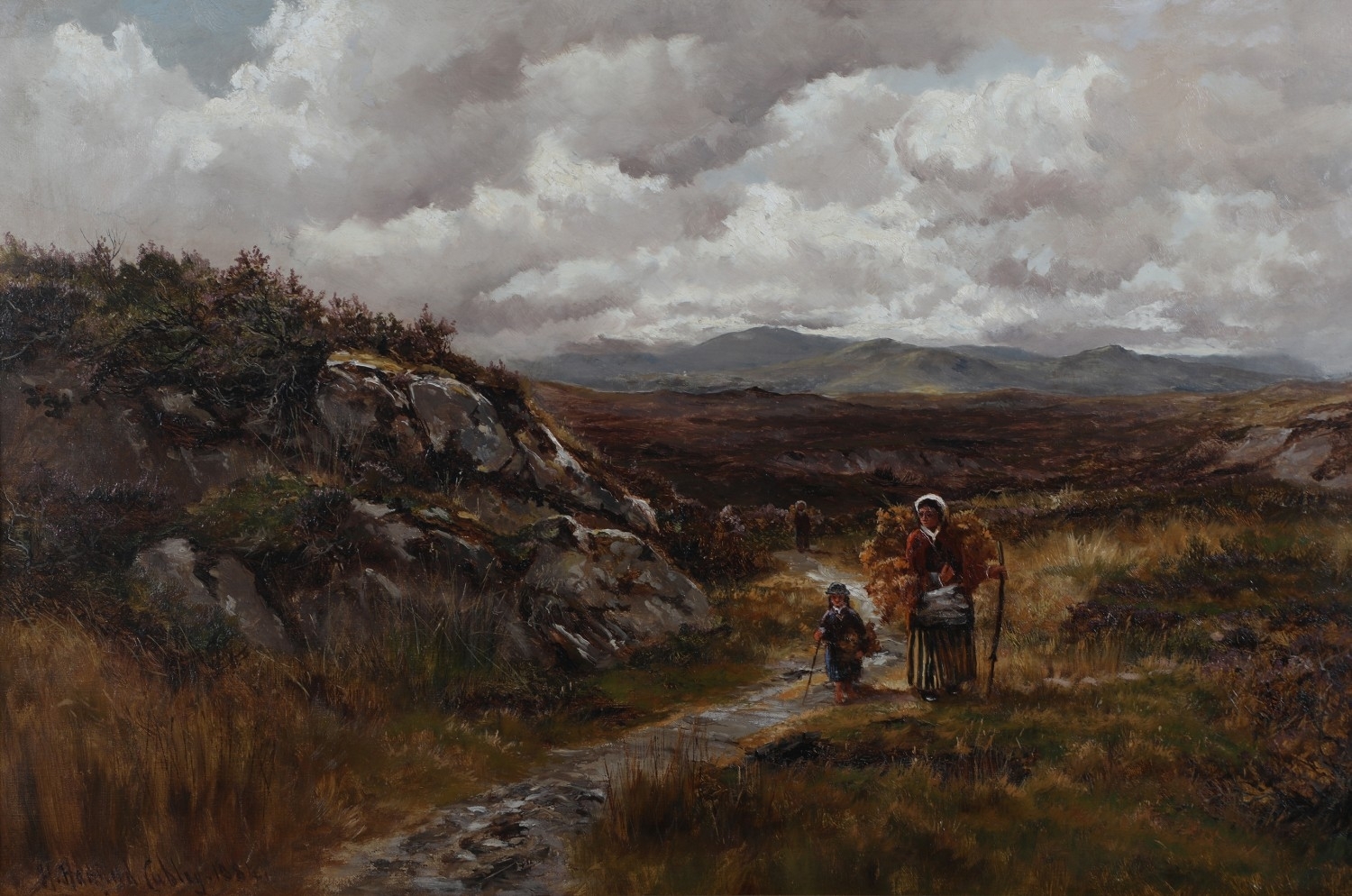 Henry Hadfield Cubley | The Bracken Gatherers (1884) | MutualArt