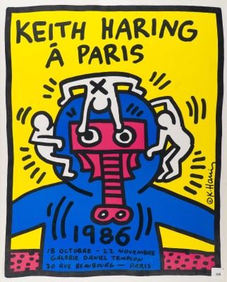 Haring Keith | KEITH HARING A PARIS (1986) | Artwork performance at ...
