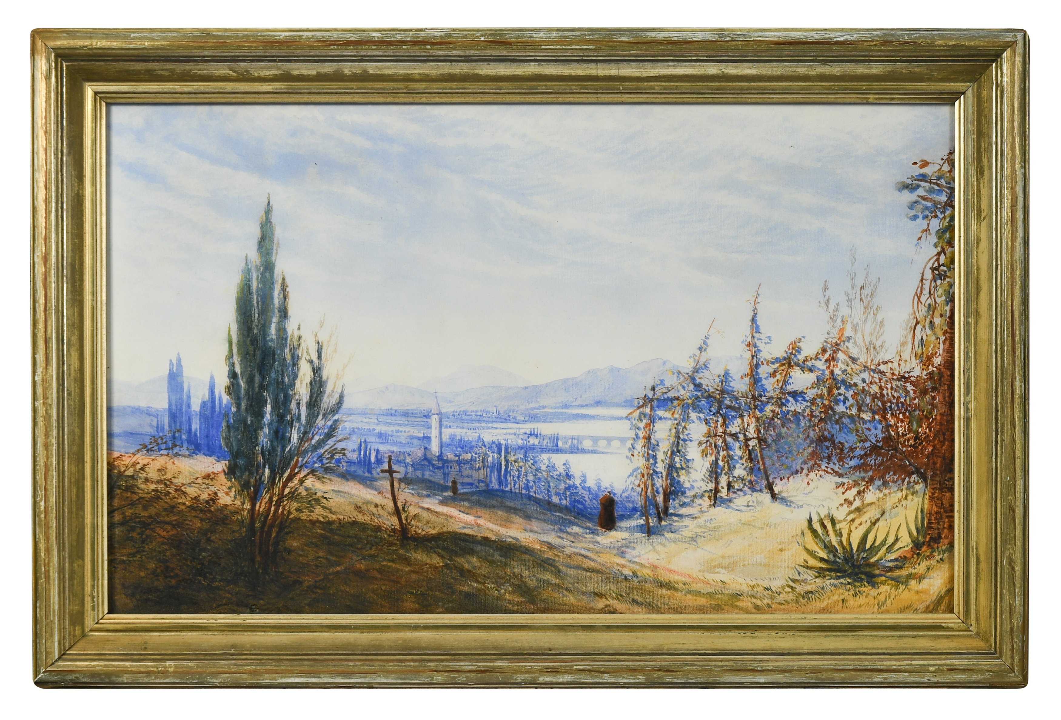John Mather | A distant view of the Arno, Northern Italy, morning ...