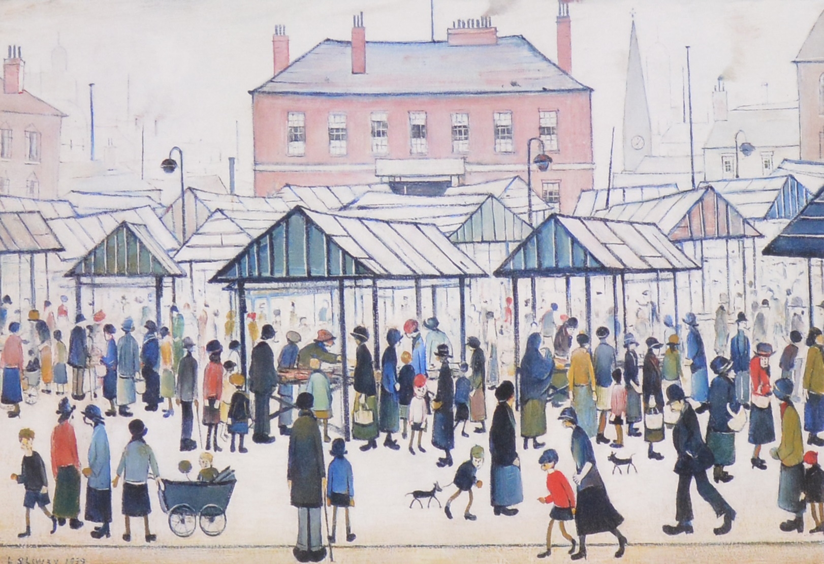 Laurence Stephen Lowry | Market Scene | MutualArt