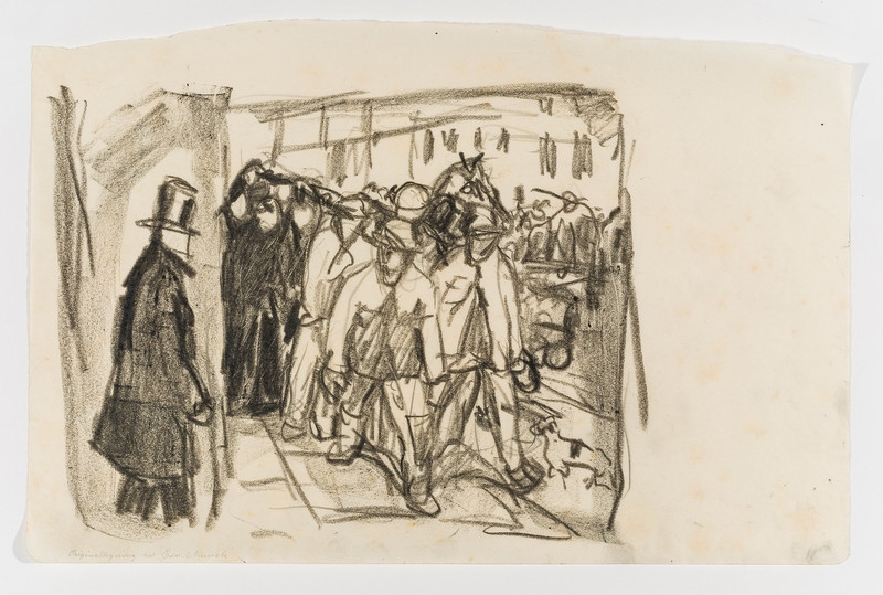 Edvard Munch | Workers and Man with Top Hat (1916) | MutualArt