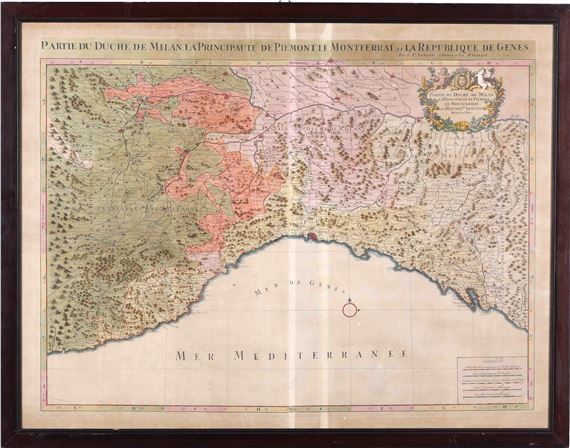 Nicolas Sanson | Carta topografica del Ducato di Milano, Principato di ...