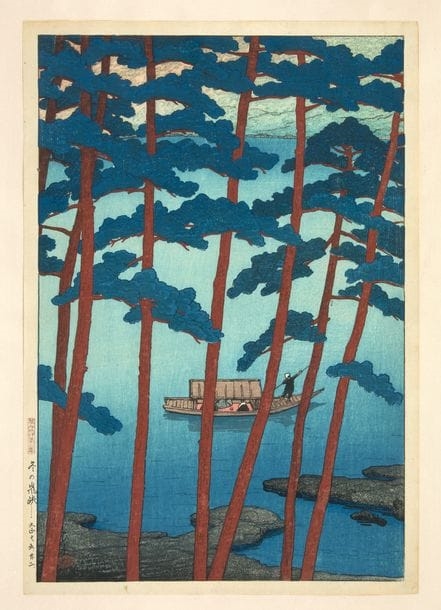 Hasui Kawase | Fuyu no Arashikyo, Winter in Rankyo Gorge | MutualArt