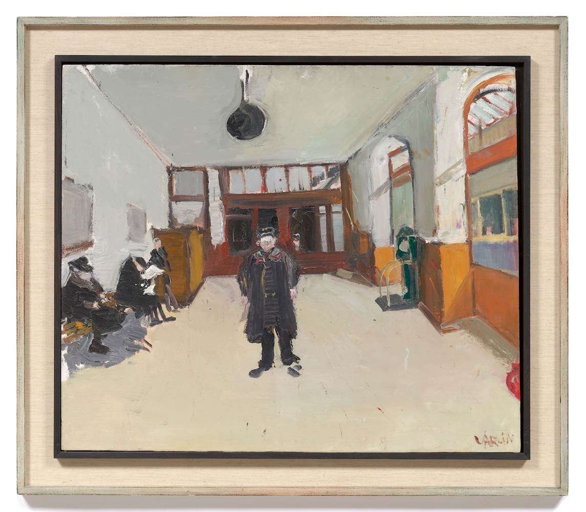 Willy Leopold Guggenheim Varlin | Waiting room in Ouchy (1943) | MutualArt
