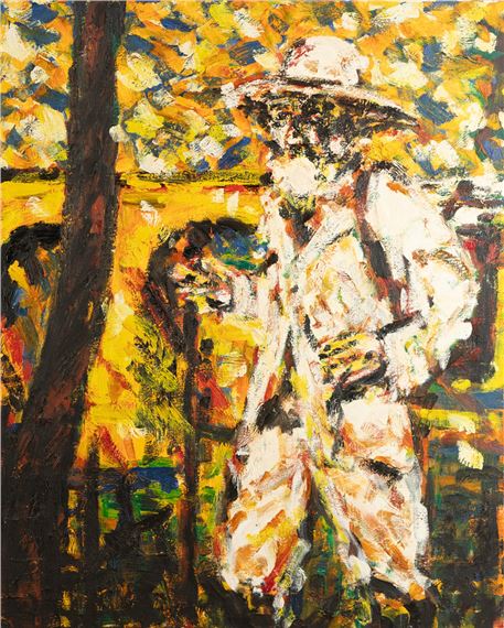 Friedemann Hahn | Maler vor Viadukt (1990) | MutualArt