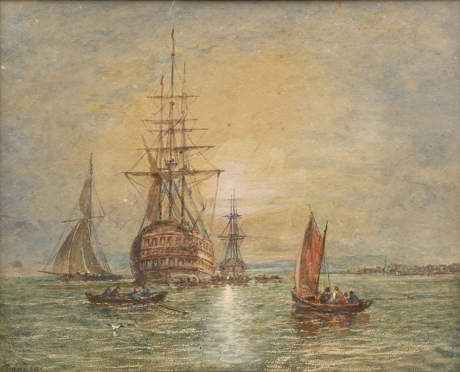 David Cox Sr. | Ships by Moonlight (22) | MutualArt