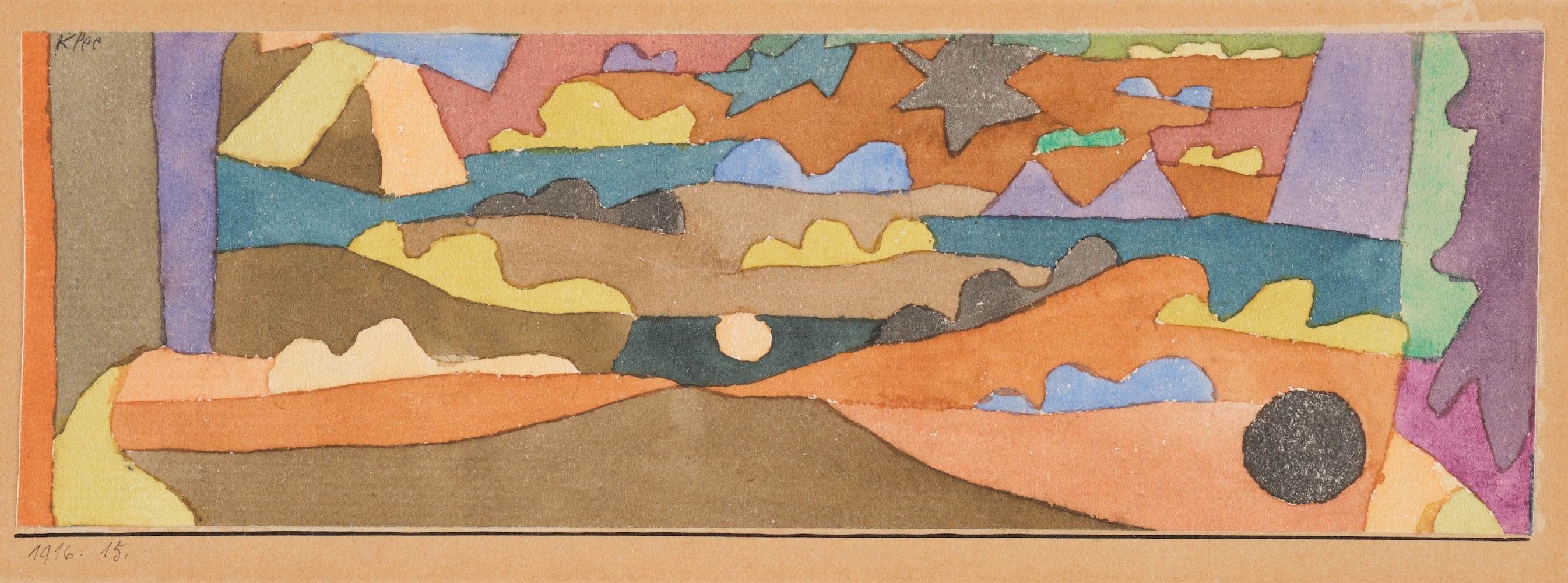 Paul Klee | watercolor miniature (1916) | MutualArt