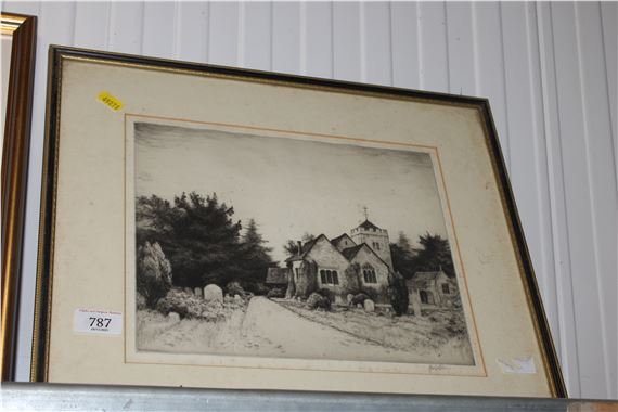 John Fullwood | Engraving depicting a church | MutualArt
